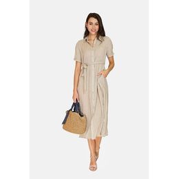 Le Jardin du Lin Leinen-Kleid in Beige - 77% | Größe 36 | Damen-kleider