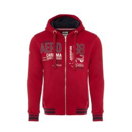 Carisma Zip-Up Hoodie male Red size 5XL