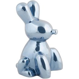 Present Time Dekoobjekt "Balloon Bunny" in Blau - (H)15 cm - 34% | Dekofiguren