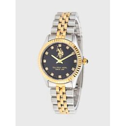 U.S. Polo Assn. Quarzuhr in Silber-Gold/ Schwarz - 75% | Damen-uhren