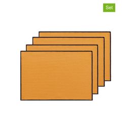 GAMUSI 4er-Set: Tischsets "Sabler" in Gelb - 70% | Größe 35x50 cm |