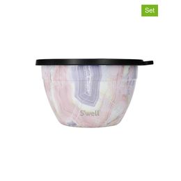 S'well S'well 3tlg. Set: Salatschale "Geode Rose" in Rosa - 16% | Aufbewahren-servieren