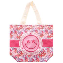 Zwillingsherz Stofftasche "Happiness Floral" in Rosa - (B)45 x (H)38 x (T)17 cm - 13% | Damen-taschen