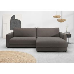 Ecksofa Home Affaire, B:265cm H:85cm T:190cmmocca, 85% Polyester, 15% Viskose, Wohnzimmer, Sofas, "Ecksofa Jiro, L-Form, große Sitztiefe, Breite 265