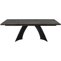 Esstisch Home Affaire "Tangularis", schwarz, schwarz, schwarz, H:77cm T:100cm, Tische