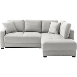 Ecksofa MR. COUCH, B:235cm H:91cm T:186cmnovaclean senseo 4 silber, 95% Polyester / 5% Nylon, Wohnzimmer, Sofas, "Pierre, L-Form mit BoxSpring", Mit