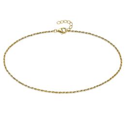 Fußkette "Schmuck, Geschenk, Fusskettchen Silber gelbgoldfarben vergoldet", gelbgoldfarben, ANISTON JEWELRY & WATCHES, Fußketten, Damen, Silber 925 (Sterlingsilber)