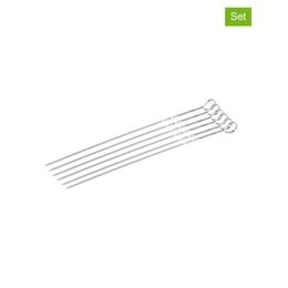Tefal 6er-Set: Grillspieße in Silber - (H)42 cm - 11% | Kuechenhelfer