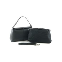 Marlon Leder-Henkeltasche "Gabela" in Schwarz - (B)35 x (H)17 x (T)12 cm - 76% | Damen-taschen