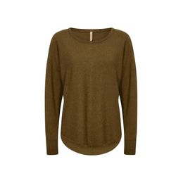 Strickpullover soyaconcept "Soya Concept Sweater SC-DOLLIE 620", Damen, Gr. M, 97230 misty olive mel, Obermaterial: 75% Viskose, 25% Nylon, Pullover Strickpullover