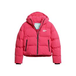 Superdry Jacke Damen Größe M himbeer / schwarz / weiß Winterjacke