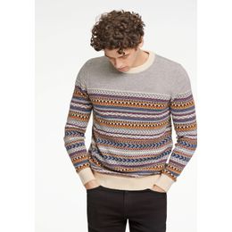 Strickpullover LINDBERGH "LINDBERGH Strickpullover", Herren, Gr. XL, beige, Obermaterial: 50% Polyacryl, 30% Nylon, 20% Wolle, Pullover