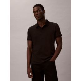Poloshirt Calvin Klein Jeans "CLASSIC MONOGRAM", Herren, Gr. L, schwarz, Jersey, Obermaterial: 100% Baumwolle, unifarben, normal normal, Shirts, normale Passform, basic, Logostickerei