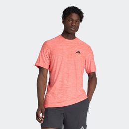 T-Shirt adidas Performance "TR-ES STRETCH T", Herren, Gr. XL, easy coral mel, schwarz, Obermaterial: 92% Polyester, 8% Elasthan, normal, Shirts