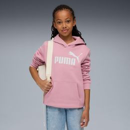 Kapuzensweatshirt Puma "ESS NO. 1 LOGO HOODIE FL G", Mädchen, Gr. 152, poised pink, Fleece, Obermaterial: 66% Baumwolle, 34% Polyester, bedruckt, regular fit normal, Sweatshirts