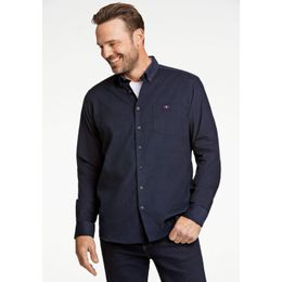 Businesshemd Bison "Bison Business-Casual-Hemd", Herren, Gr. XXL, Normalgrößen, blau (navy), Obermaterial: 100% Baumwolle, Hemden