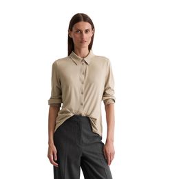 Marc O'Polo Blusenshirt MARC O'POLO "aus LENZING™ ECOVERO™", Damen, Gr. L, chalky mauve, Obermaterial: 94% Viskose, 6% Elasthan, unifarben, regular fit, Bündchen, Shirts