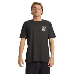 T-Shirt Billabong "Crayon Wave Premium", Herren, Gr. M, schwarz (washed schwarz), Obermaterial: 100% Walkfrottier;, Shirts T-Shirt