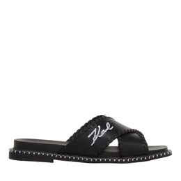K by KARL LAGERFELD Karl Lagerfeld Slipper & Pantoletten - Kleo Whipstitch Krosstrap - Gr. 41 (EU) - in Schwarz - f&uuml;r Damen