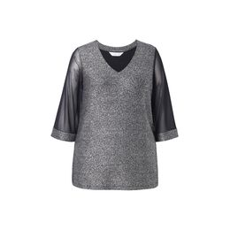 MIAMODA Shirt female Grey, Black size 60
