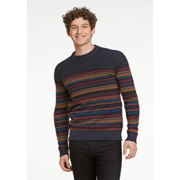 Strickpullover LINDBERGH "LINDBERGH Strickpullover", Herren, Gr. L, navy, Obermaterial: 50% Polyacryl, 30% Nylon, 20% Wolle, Pullover Strickpullover