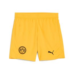 Trainingsshorts Puma "BVB SHORTS REPLICA JR", Kinder, Gr. 128, N-Gr, gelb sizzle, Web, Obermaterial: 100% Polyester, unifarben, regular fit kniefrei, Hosen