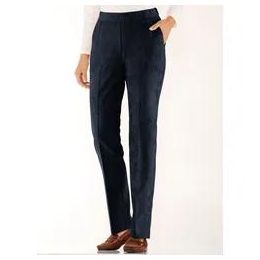 Cordhose Classic Basics, Damen, Gr. 26, Kurzgrößen, blau (marine), 85% Polyester, 12% Polyamid, 3% Elasthan, unifarben, lang, Hosen