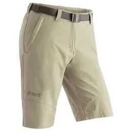 Funktionsshorts Maier Sports "Lawa", Damen, Gr. 40, Normalgrößen, braun (hellbraun), 90% Polyamid, 10% Elasthan, Hosen, Damen Shorts, kurze Wanderhose, Outdoorhose mit 2 Taschen, Regular Fit