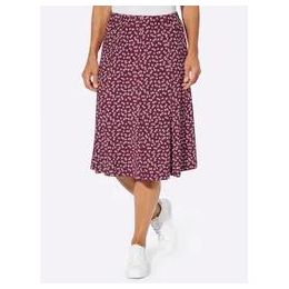 WITT Jerseyrock CLASSIC, Damen, Gr. 19, weiß (bordeaux, weiß, bedruckt), 95% Polyester, 5% Elasthan, bedruckt, geblümt, gemustert, mehrfarbig, knielang, Röcke
