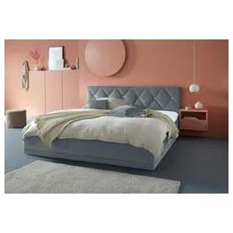Polsterbett "Adamas", grau, L:210cm, Bezug: 100% Polyester, Polsterung: Polsterwatte, Material Gestell: gepolsterter Holzwerkstoff, Westfalia Schlafkomfort, Betten, auch mit Bettkasten, Knopfheftung mit Strasssteinen