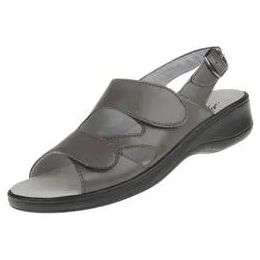 Sandale Natural Feet "Cornelia", Damen, Gr. 39, grau, Lederimitat, Casual, Schuhe, mit bequemem Sola-Stretch