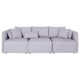 3-Sitzer Andas "Nöre", grau (hellgrau), B:262cm H:74cm T:90cm, Samtoptik (100% Polyester), Struktur (100% Polypropylene), Webstoff (100% Polyester, Struktur fein (100% Polyester)), Luxus-Microfaser Lederoptik (100% Polyester), Baumwoll-/Leinenmix (60% Baumwolle, 40% Leinen), Sofas, 3 Teile, in vielen Bezugsqualitäten und Farben s. auch "Nöre"