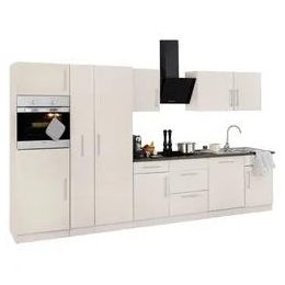 Wiho-Küchen Küchenzeile WIHO KÜCHEN "Cali", beige (küche: natur, korpus: cashmerefarben, arbeitsplatte: granit grau), B:360cm T:60cm, Komplettküchen-Sets, ohne E-Geräte, Breite 360 cm