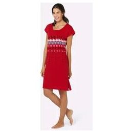 TopTen Sommerkleid TOP TEN "Sommerkleid", Damen, Gr. 40/42, Normalgrößen, bunt (marine, rot), 100% Baumwolle, bedruckt, Rundhals, Kleider