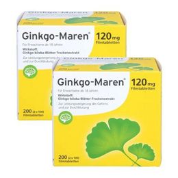 HERMES Arzneimittel GINKGO-MAREN 120 mg Filmtabletten Set (2x200St) 2 St