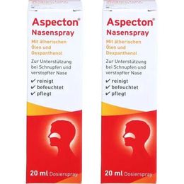 HERMES Arzneimittel Aspecton Nasenspray entspricht 1,5% Kochsalz-Lsg. Set (2x20ml) 2 St