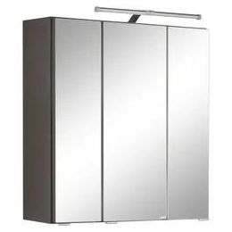 Spiegelschrank Welltime "Avignon", grau (graphit, graphit), B:60cm H:64cm T:20cm, Schränke