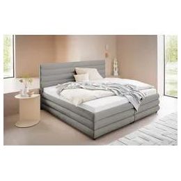Polsterbett "Maylis", grau, B:212cm L:211cm, 100% Polyester, LeGer Home by Lena Gercke, Betten, Polsterbett ohne Bettkasten Polsterbett, wahlweise mit und ohne Matratze und Lattenrost, auch in 200cm Breite