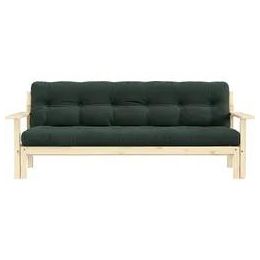 Schlafsofa KARUP DESIGN "Unwind", grün (seaweed), B:190cm H:14cm T:92cm, Sofas, Mit Holzstruktur, inkl. Futonmatratze, Liegefläche 130x190 cm