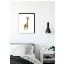 Bild Komar "Cute Animal Giraffe", bunt (farbe bild(er): bunt), B:40cm H:50cm, Holz, Papier, Bilder, Wandbild zur Dekoration - ohne Rahmen