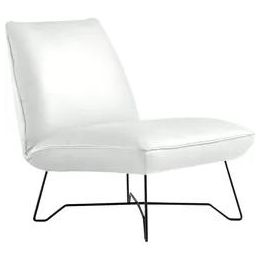 Sessel Egoitaliano "Lia Loungesessel, elegant und stylisch, toller Sitzkomfort", weiß, B:62cm H:73cm T:79cm, Leder »BULL« (echtes Rindsleder). Geschliffenes, pigmentiertes und behandeltes Rindsleder mit einer Dicke von 1, 3-1, 5 mm. Dieses Leder zeigt eine ziemlich weiche Hand mit einem halb undurchsichtigen Aussehen. Es handelt sich um ein geschütztes Leder. Eine leichte Deckschicht schützt sie v