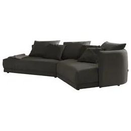 Ecksofa DESIGNWERK "New York L-Form, anmutendes Designsofa", grün (hunter), B:333cm T:179cm, 100% Polyester, Sofas, mit moderner R&ung im Rücken