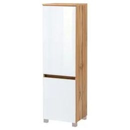 Midischrank Welltime "Horki", weiß, B:40cm H:130cm T:35cm, Holzwerkstoff, Schränke, Bad-Midischrank, 40 cm breit