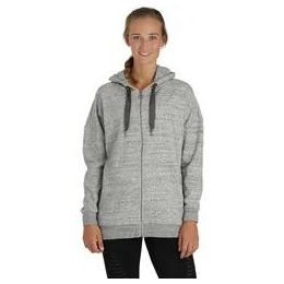 ENDURANCE ATHLECIA Sweatshirt ATHLECIA "Bola Melange", Herren, Gr. 42, grau, 67% Polyester, 30% Baumwolle, 3% Elasthan, meliert, lang, ohne Ausschnitt, Sweatshirts Zip-Hoodie Sweatjacke, im lässigen Look