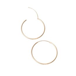fejn Simple Hoop L Creole 925 Silber, recycelt, vergoldet, 28/30mm Damen Gr&ouml;&szlig;e one size gold