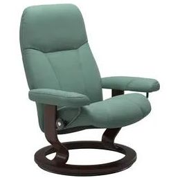 Relaxsessel stressless "Consul", grün (aqua grün paloma), B:85cm H:100cm T:77cm, Leder BATICK: BATICK ist ein leicht korrigiertes, durchgefärbtes und genarbtes Möbelleder, bei dem die meisten Unebenheiten und Spuren in der Regel entfernt wurden.;Leder PALOMA: PALOMA ist ein durchgefärbtes Semianilin-Möbelleder mit natürlicher Narbung.;ROHLEDER Stoff Q2 FARON: Ein fester zuverlässiger Bouclé mit ei