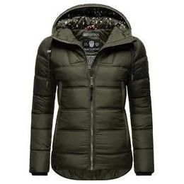 Steppjacke Navahoo "Renesmee", Damen, Gr. S(36), grün (olivgrün), Oberstoff: 100% Polyester, Futter: 100% Polyester, Wattierung: 100% Polyester, Ärmelfutter: 100% Polyester, Casual, figurbetont, hoch geschlossener Ausschnitt, Jacken, warm gesteppte Winterjacke mit Kapuze