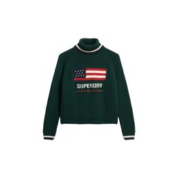 Superdry Pullover 'Americana' Damen Größe S/M navy / dunkelgrün / rot / offwhite