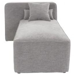 Ottomane Andas "Sundstrup", grau, B:100cm H:76,5cm T:153cm, 100% Polyester, Sofas, Modulserie, individuelle Zusammenstellung