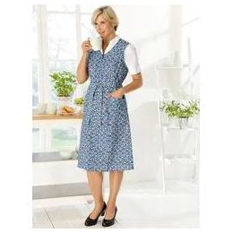 Kochschürze Classic Basics, Damen, Gr. 56, blau (aquamarine, orchidee), Baumwolle, Schürzen
